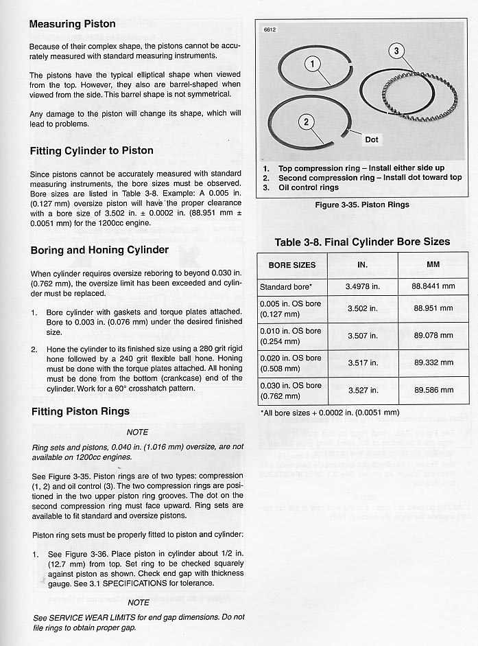 1200 Bore vs piston vs ring size chart STD vs +0.010" over? - The ...